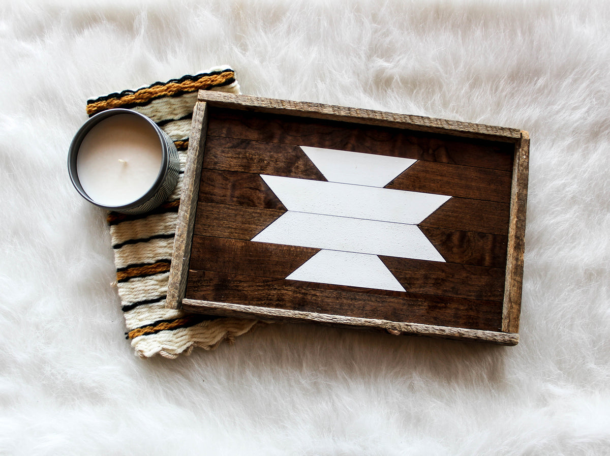 White Aztec Tray – Infinite Abyss